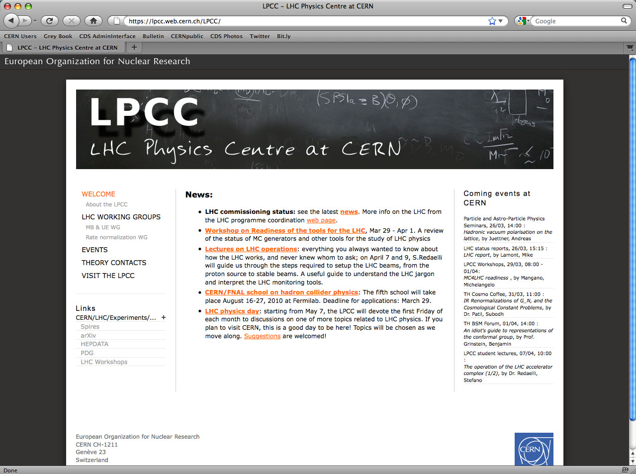The LHC Physics Centre at CERN