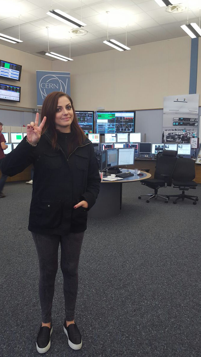Italian singer Annalisa at CERN for a week of filming